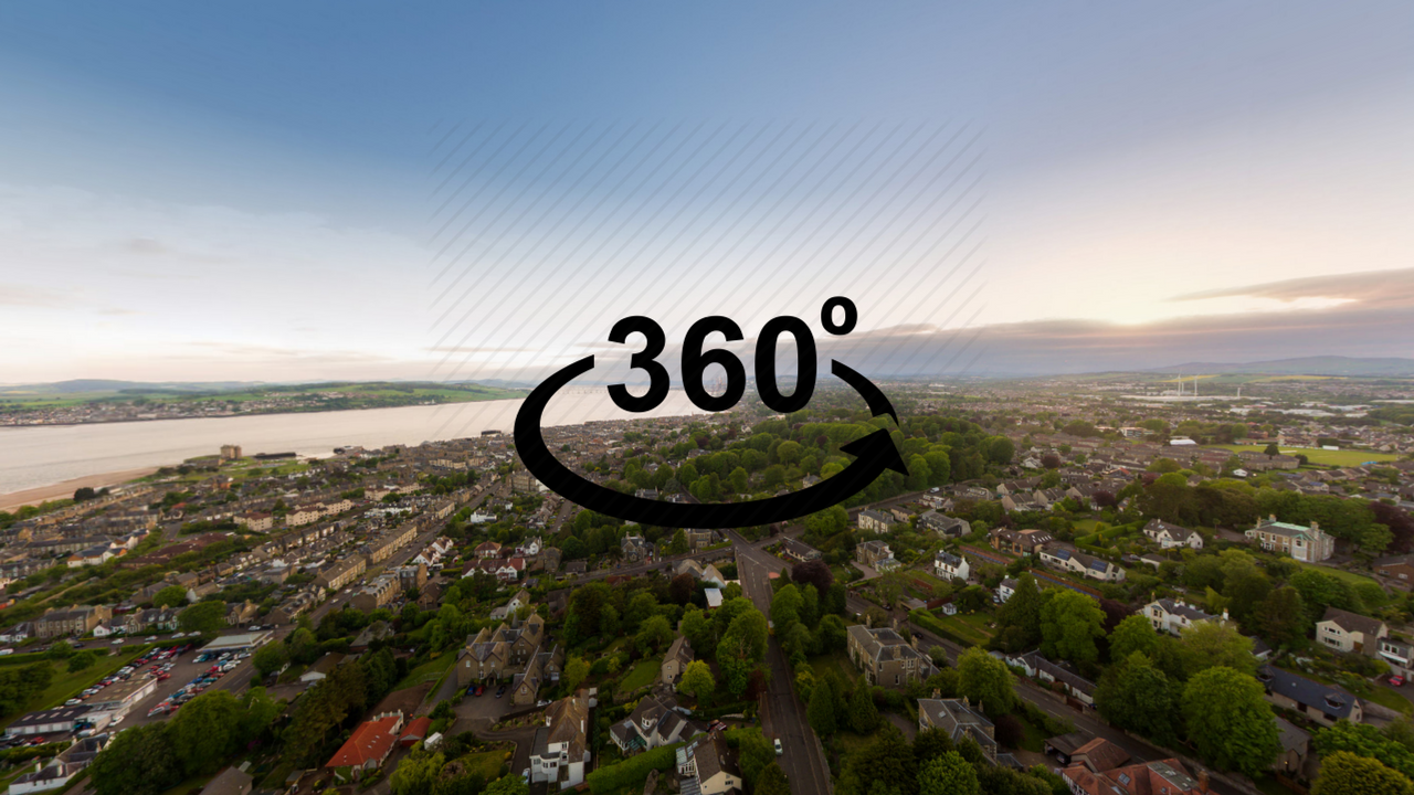 Broughty Ferry Panorama | Rising View Aerial Drone Video & Photography